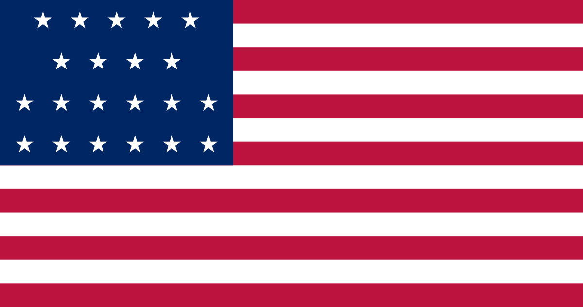 Flag Of United States -1819 - RankFlags.com – Collection of Flags